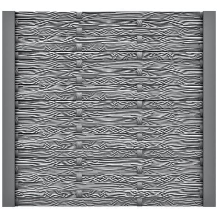 Set matrita gard, panou intreg, model Lemn Impletit LIS v2, plastic ABS ...