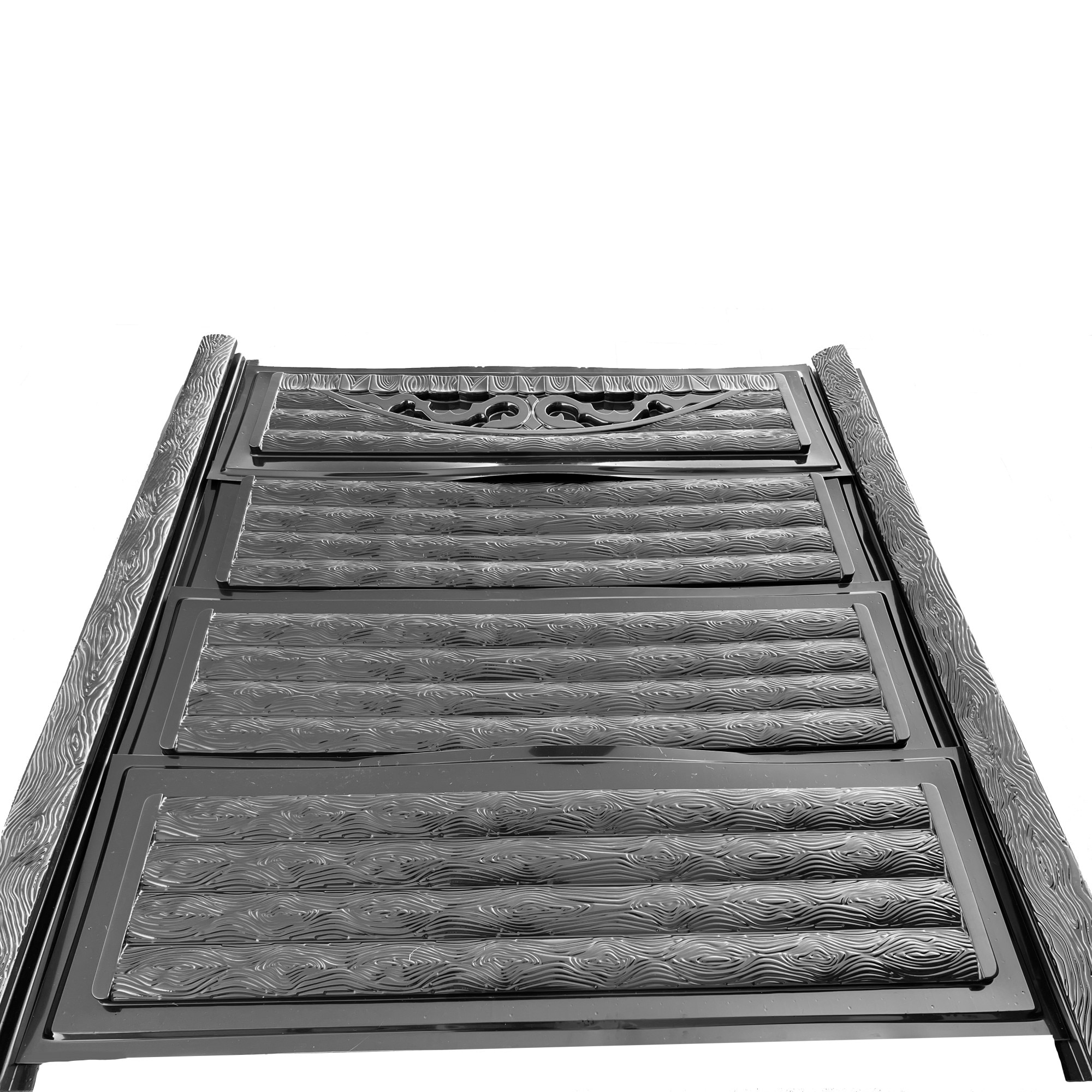 Matrita panou gard, model Scoarta de Copac, plastic ABS, negru ...