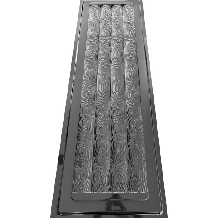 Matrita panou gard, model Scoarta de Copac, plastic ABS, negru ...