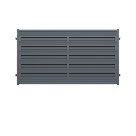 Panou gard mic, Todome, Model 77 cu sipca, negru, 200 x 110 cm, fara ...