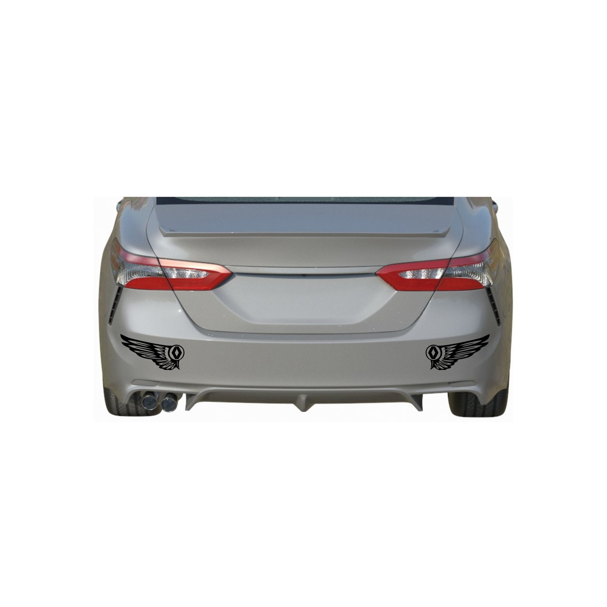 Sticker auto Renault, aripi, set, negru,30x17cm - eMAG.ro