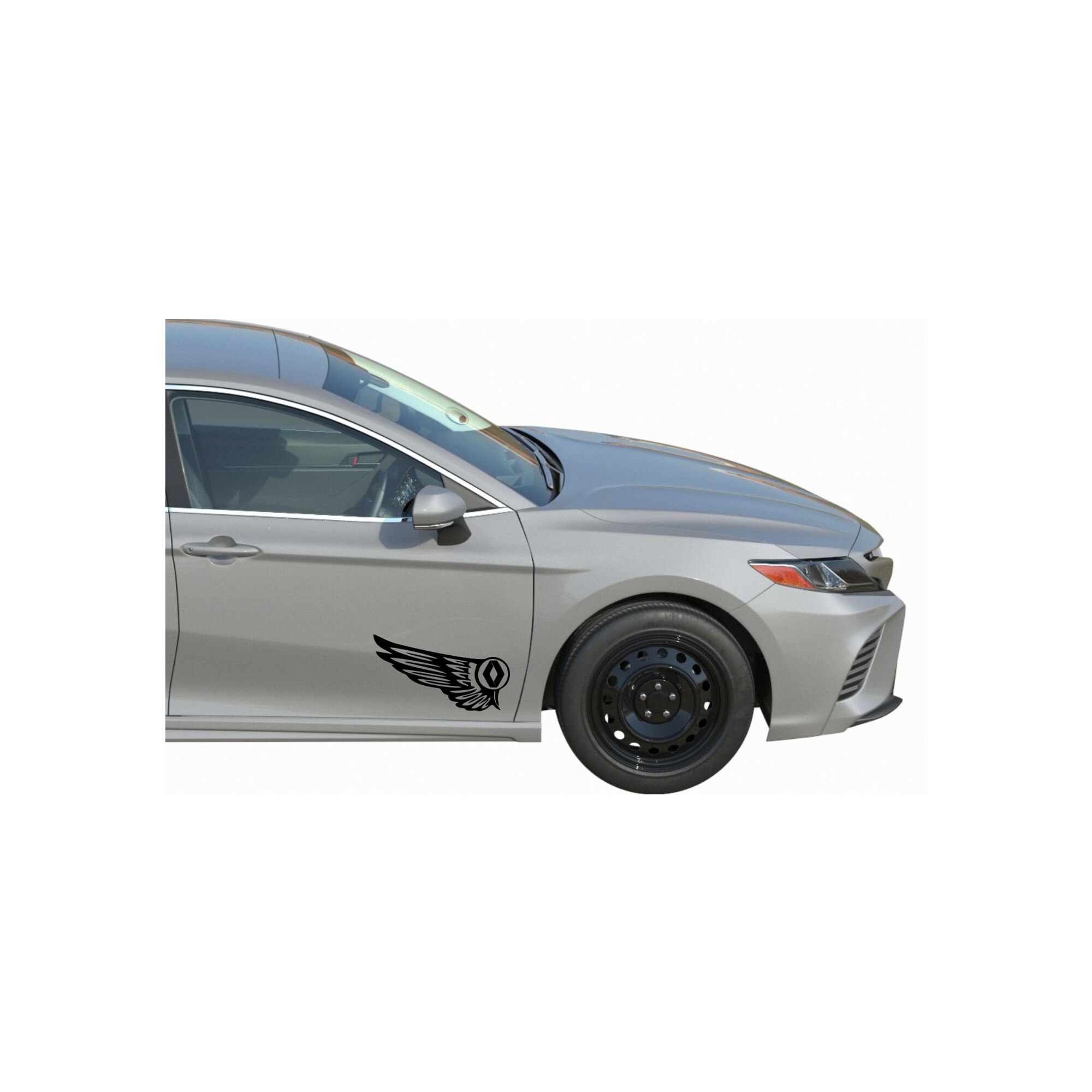 Sticker auto Renault, aripi, set, negru,30x17cm - eMAG.ro