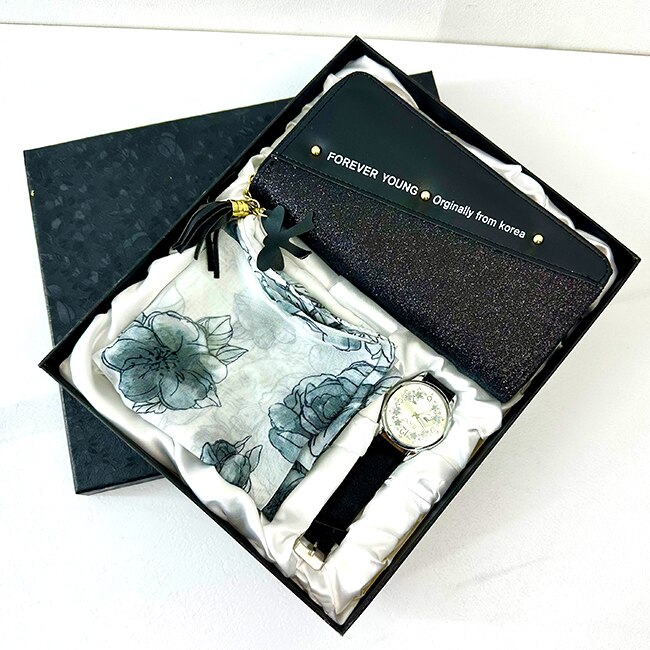 Női szett JESOU COLLECTION, doboz három praktikus elemmel, női óra ...