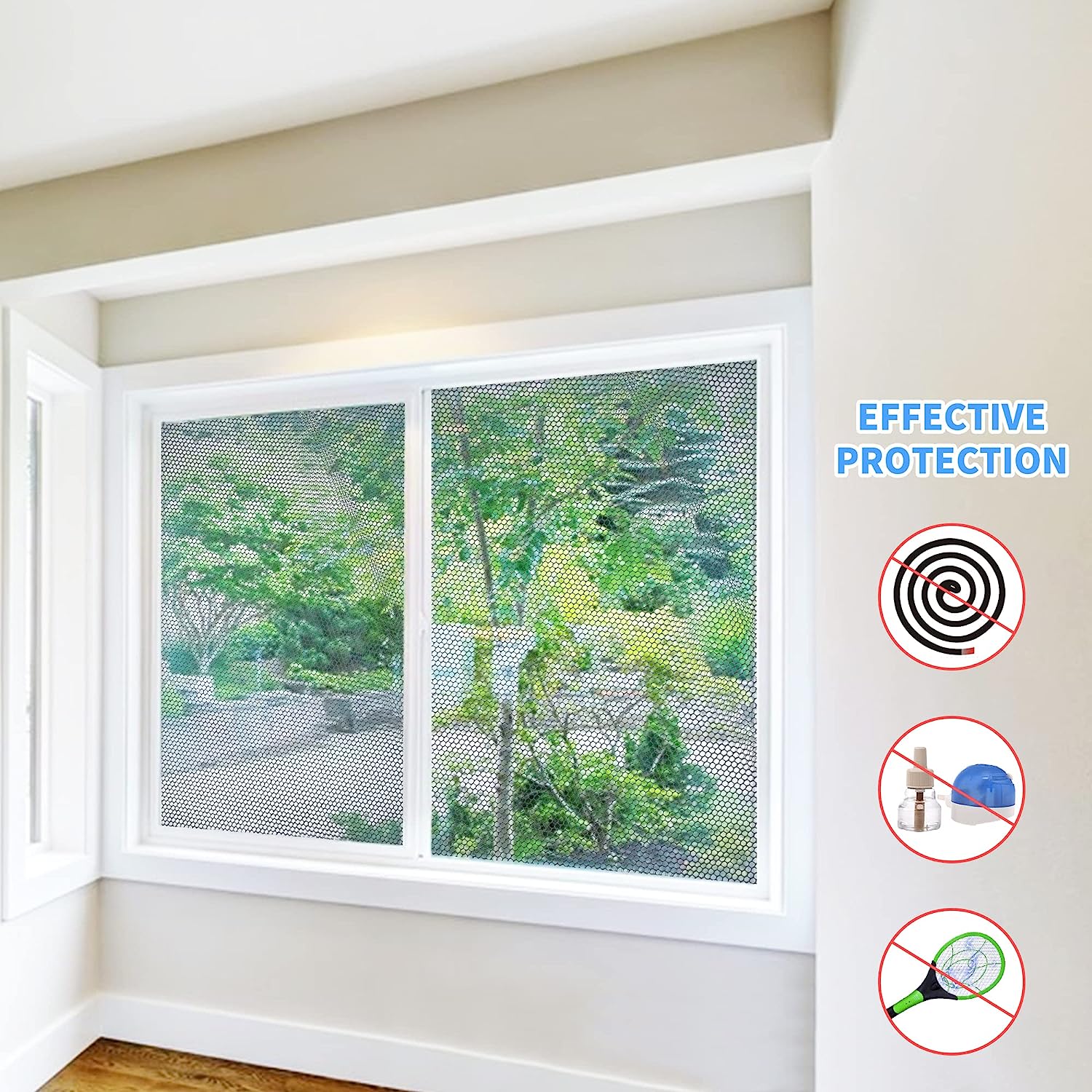 Plasa insecte/tantari pentru ferestre, reglabila, transparenta, cu ...