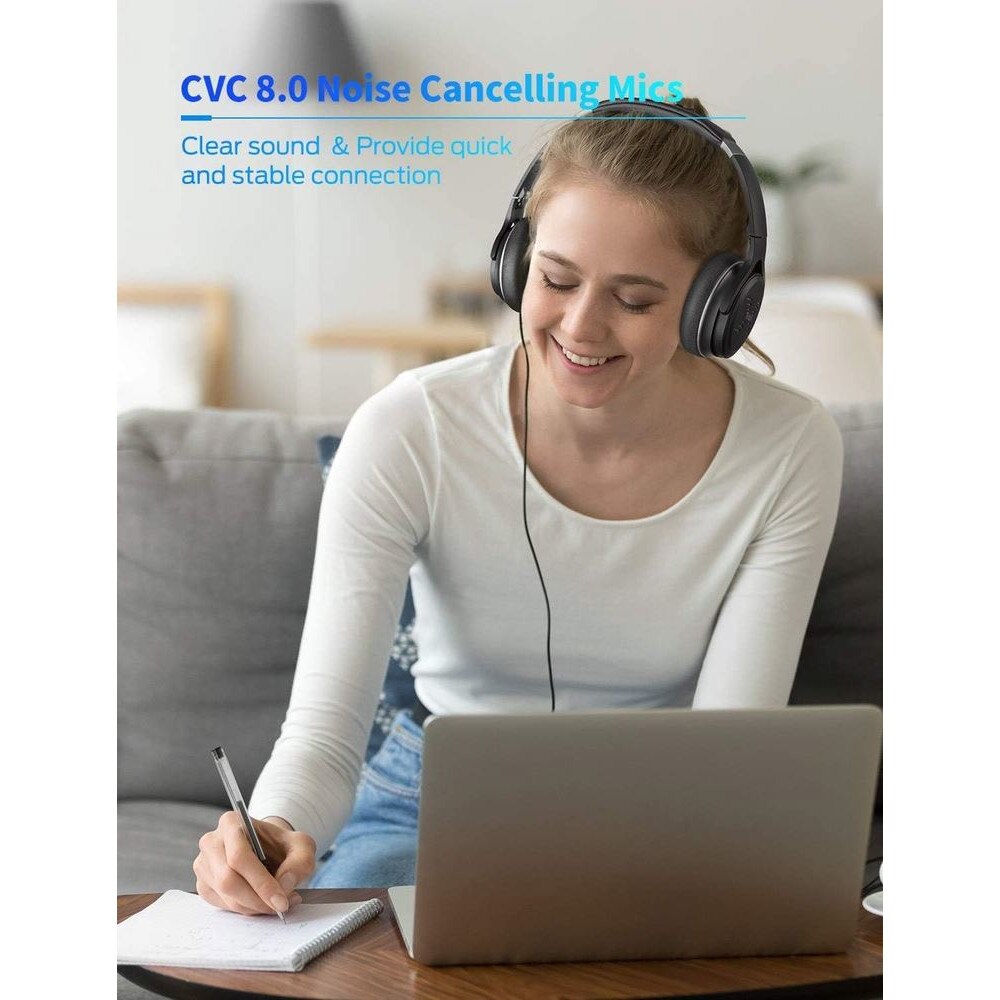 Casti Over Ear Wireless, Conectivitate Bluetooth 5.2 sau Jack 3.5mm ...