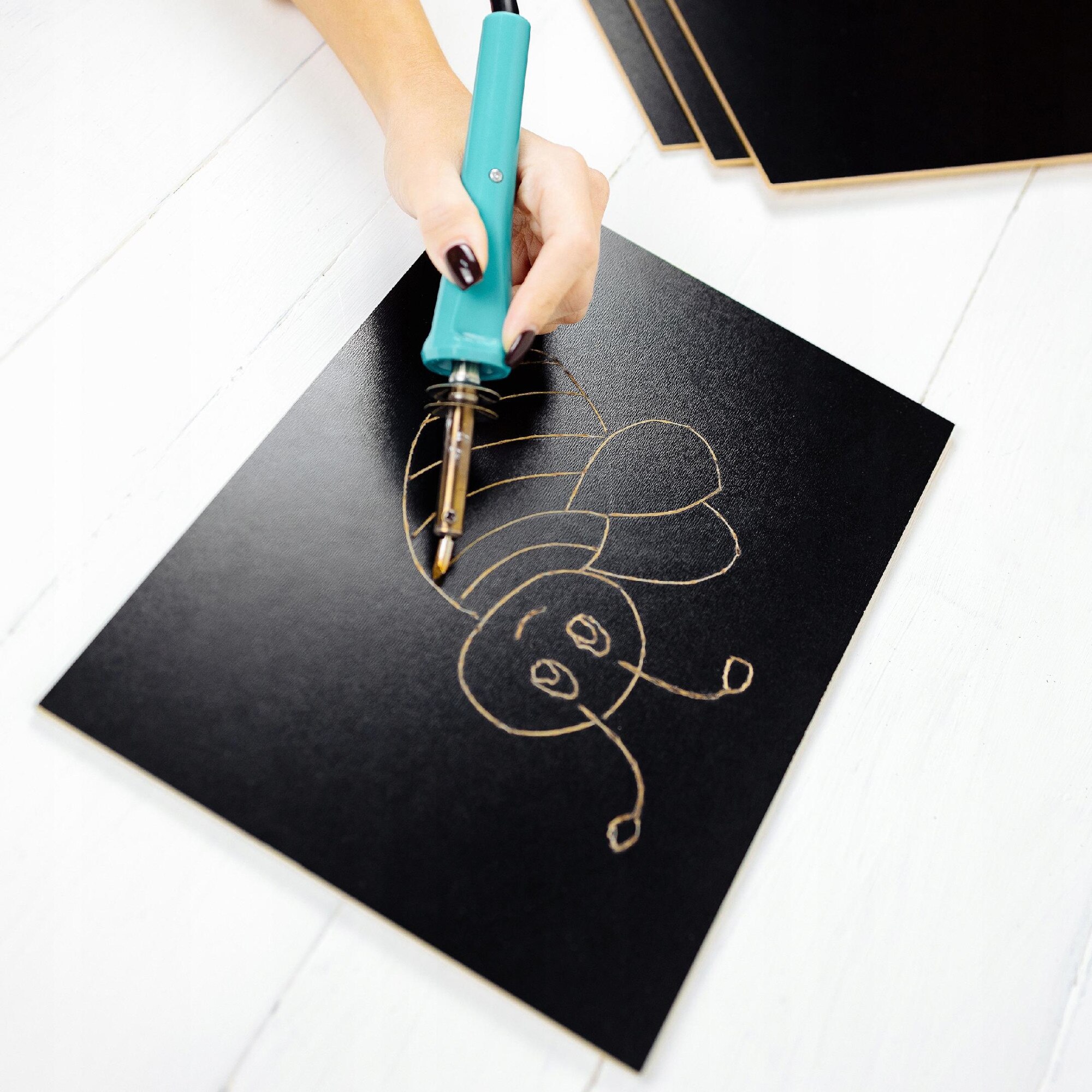 Set 10 placi de pictura, Creative Deco, MDF, A4, Negru - eMAG.ro