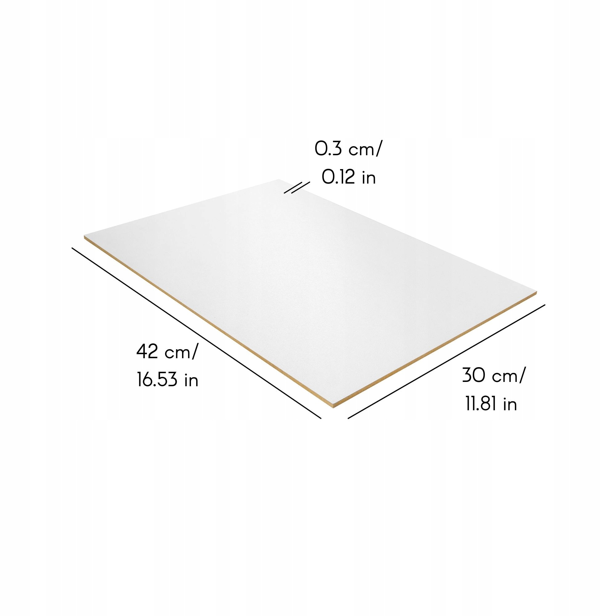 Set 10 placaje, Creative Deco, MDF, 3mm, 42x30cm, Alb - eMAG.ro