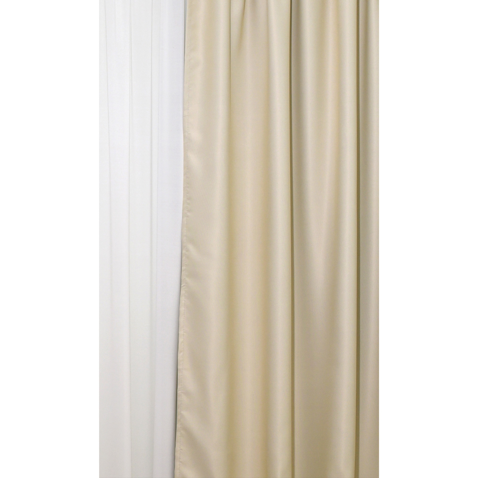 Set doua draperii Black-out Bej Deschis 2x250x260 cm, cu rejansa - eMAG.ro