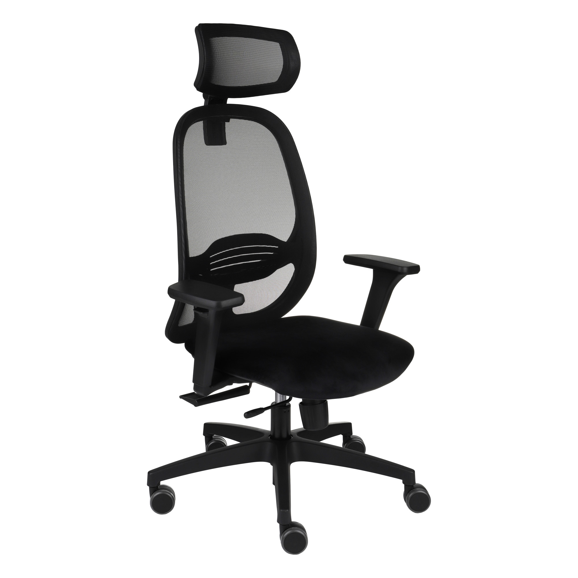 Scaun de birou, Grospol, Nodi BS HD cu tetiera, Baza Black, Tesatura ...