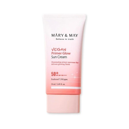 Crema cu protectie solara Mary&May Vegan Primer Glow Sun Cream SPF50 ...