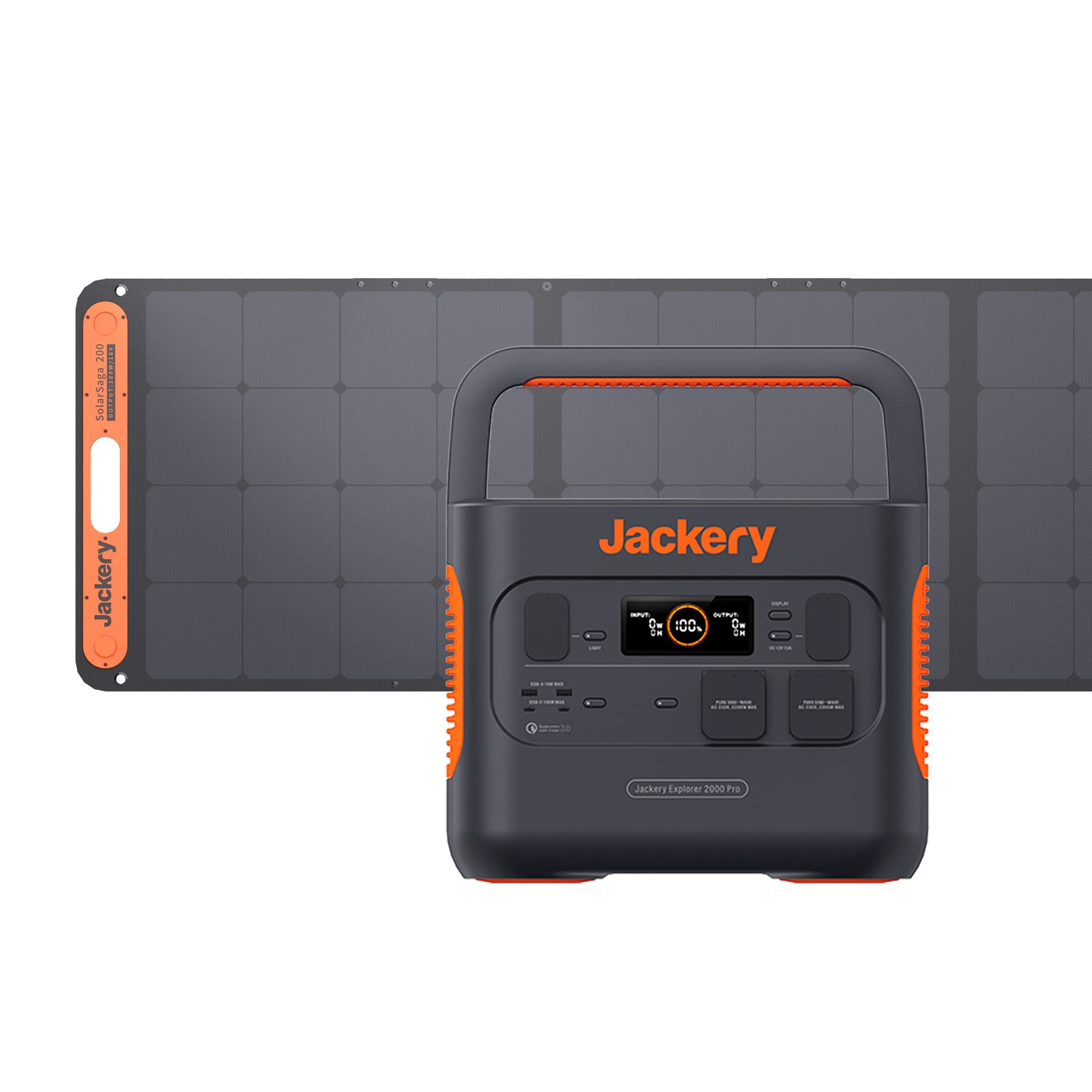 Solar Generator Jackery 2000 PRO 200W, 2160Wh Powerstation cu SolarSaga ...