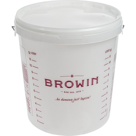 Recipient de fermentare, Browin, Plastic, 15 l, Alb\ Rosu - eMAG.ro