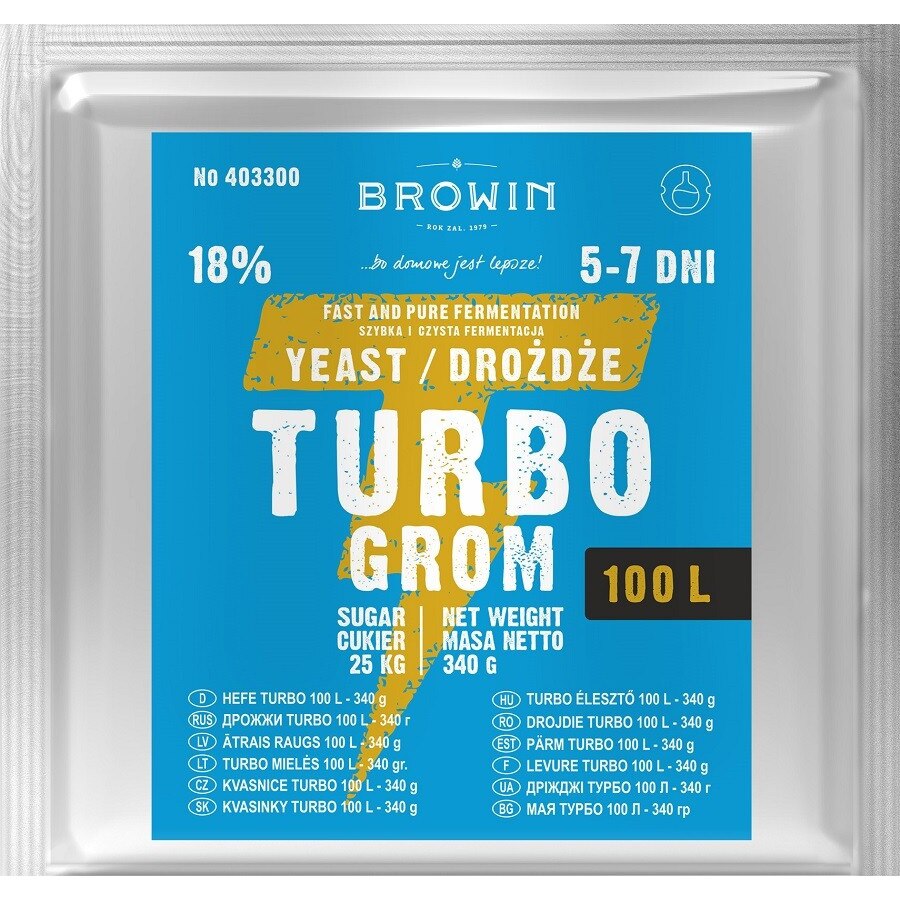 Drojdie, Turbo Grom, Browin, 340 g, Multicolor - eMAG.ro