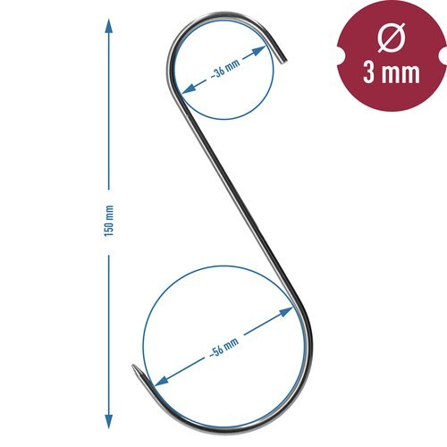 Carlig pentru afumat, Browin, Inox, 150 mm, Gri - eMAG.ro