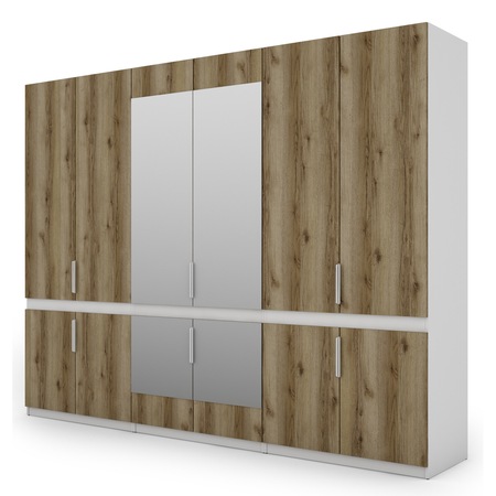 Dulap interior, Meblast, 310x240cm, Stejar/Alb - eMAG.ro