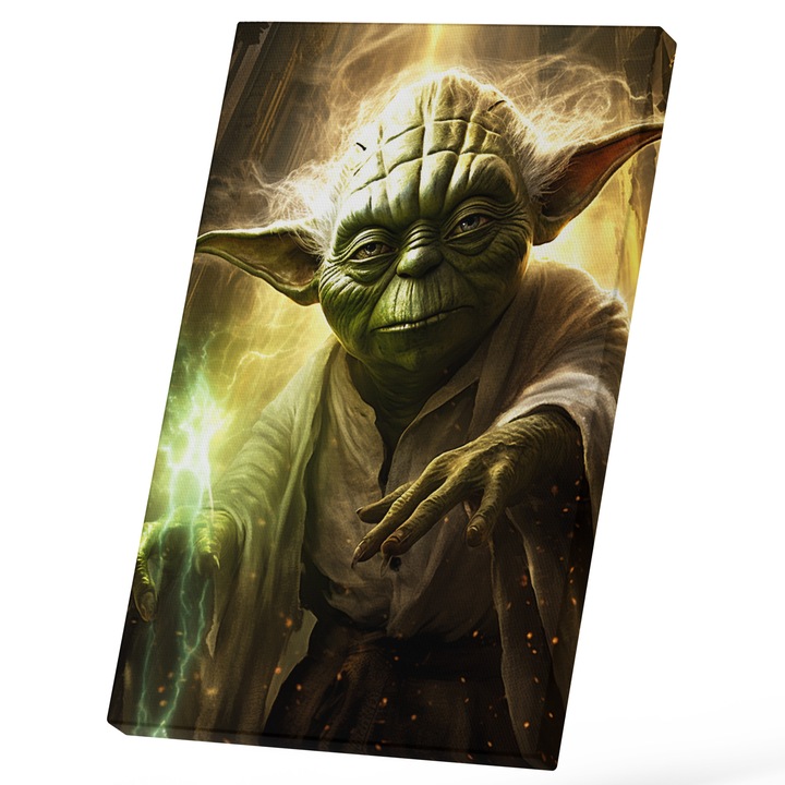 Картина Star Wars Magical Character Yoda Portrait Canvas Painting, Old ...