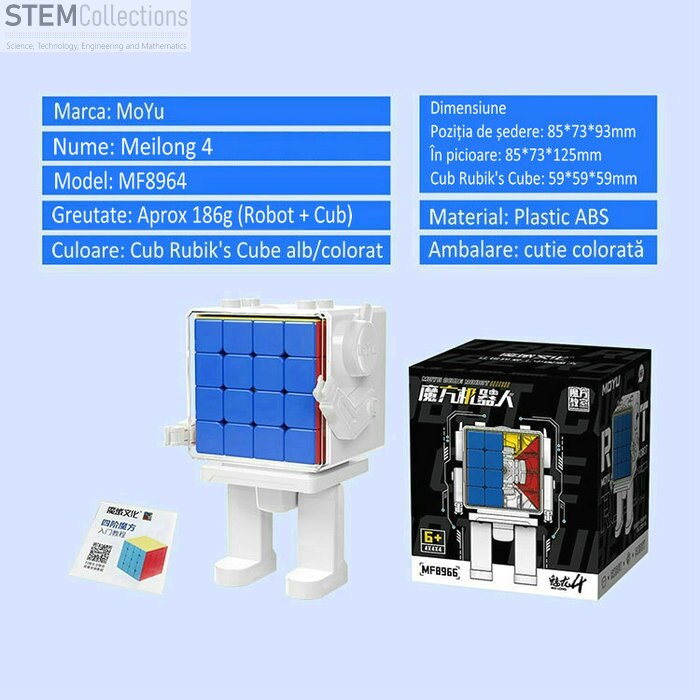 Joc de inteligenta, Cub Rubik Moyu Meilong 4, 4x4x4, MF8966, Cube ...