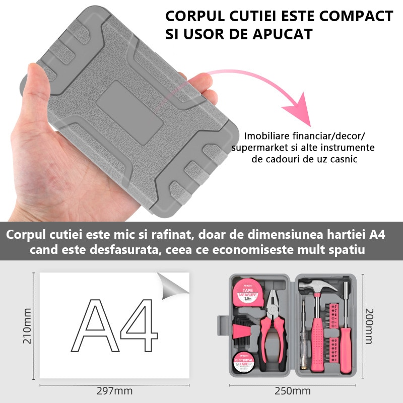 Set trusa de scule 24 Piese, Vaxiuja, metal/plastic, unelte de uz ...