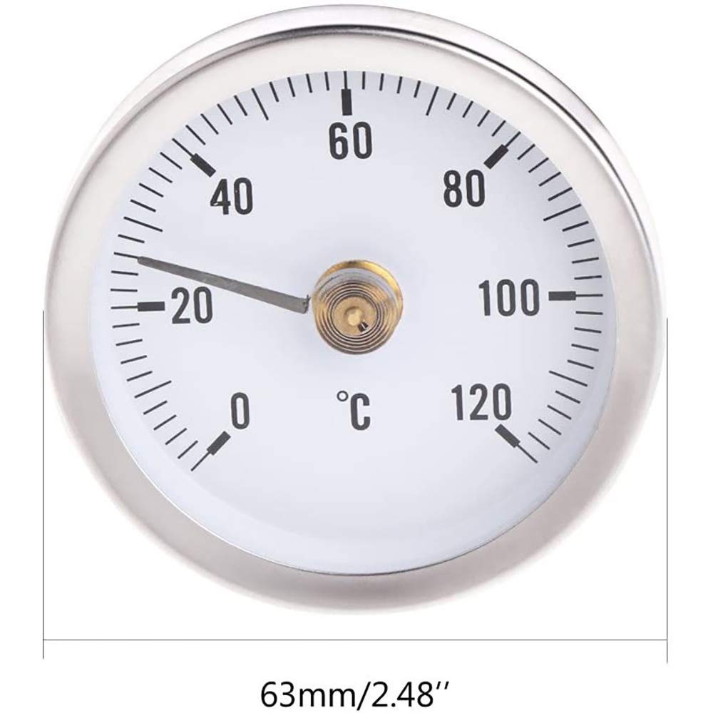 Termometru analogic, Metal/Plastic, Cu indice de temperatura, Argintiu ...