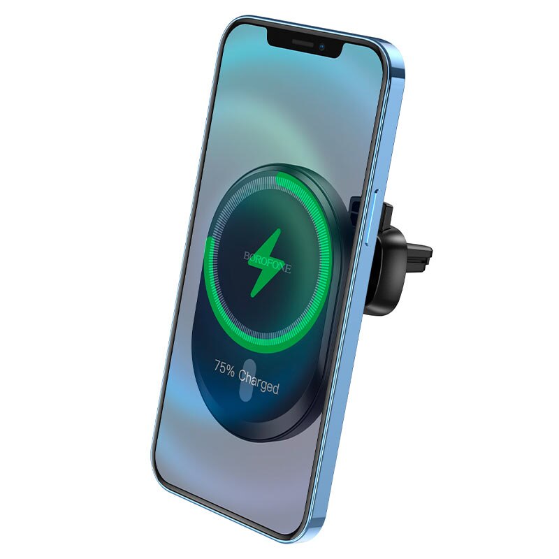 Suport Auto Magnetic MagSafe cu Incarcare Wireless 15W - eMAG.ro