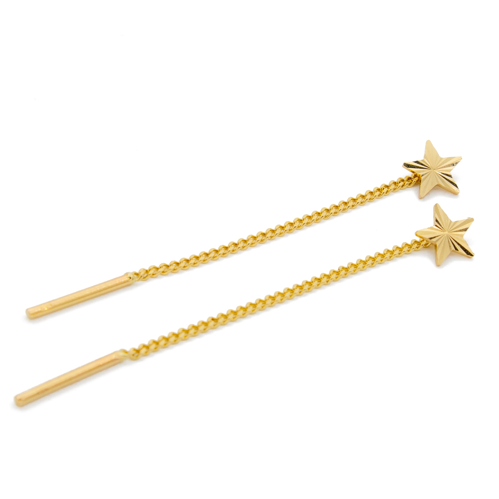 Cercei Stea cu Lant Aur 14k - eMAG.ro