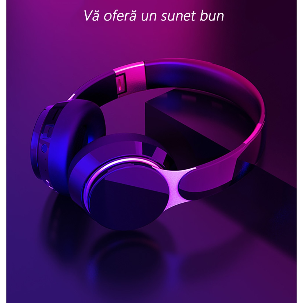 Casti Audio Wireless On Ear, Gaming Wireless, Bluetooth 5.0 / Plug-In ...