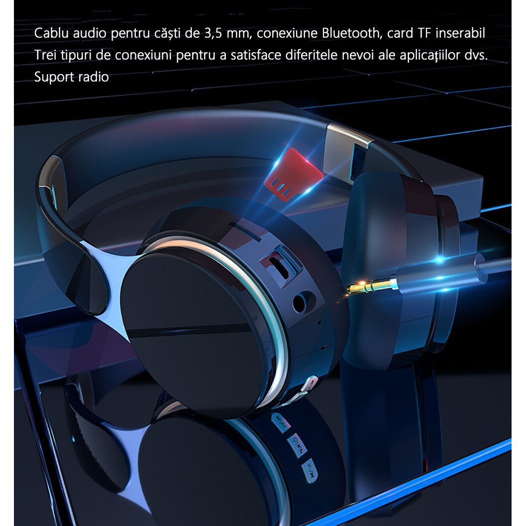 Casti Audio Wireless On Ear, Gaming Wireless, Bluetooth 5.0 / Plug-In ...