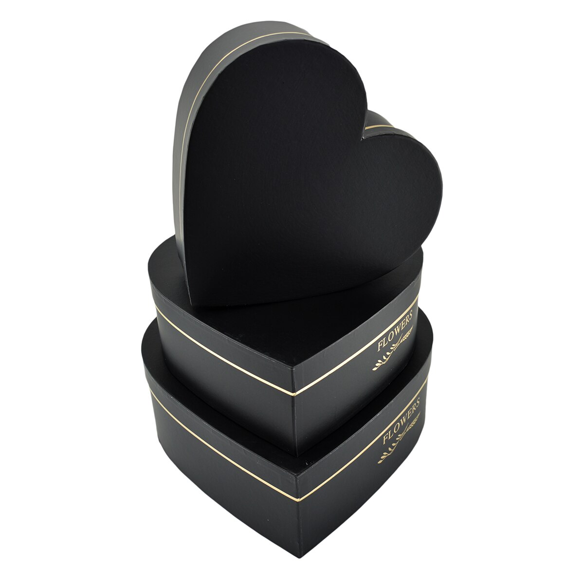 Cutii Set 3 inima FLOWERS Gigant Negru - eMAG.ro