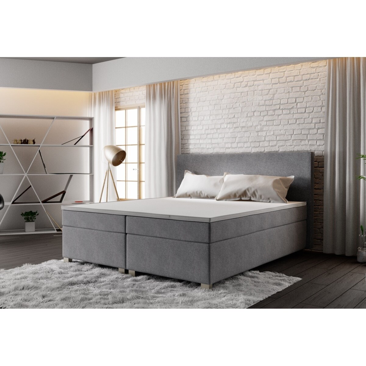 Pat Boxspring ISLAND + somiera + saltea, 160x200, Cosmic 160 - eMAG.ro
