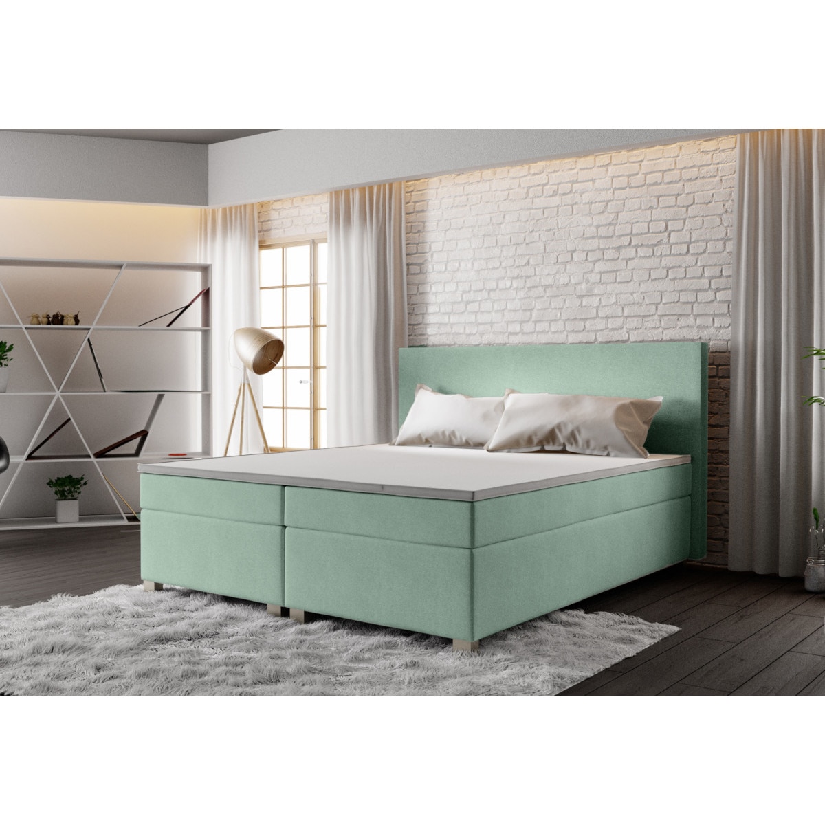 Pat boxspring ISLAND + somiera + saltea + topper, 180x200, cosmic 16 ...