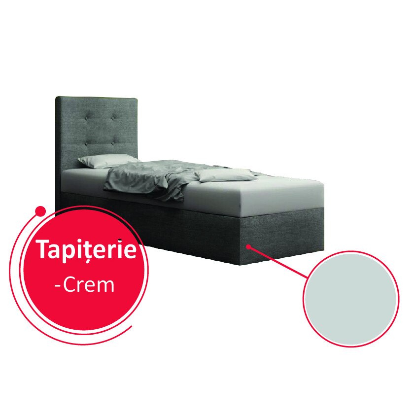 Pat tapitat single DOUBLE 2, Cosmic10, 90x200 - eMAG.ro