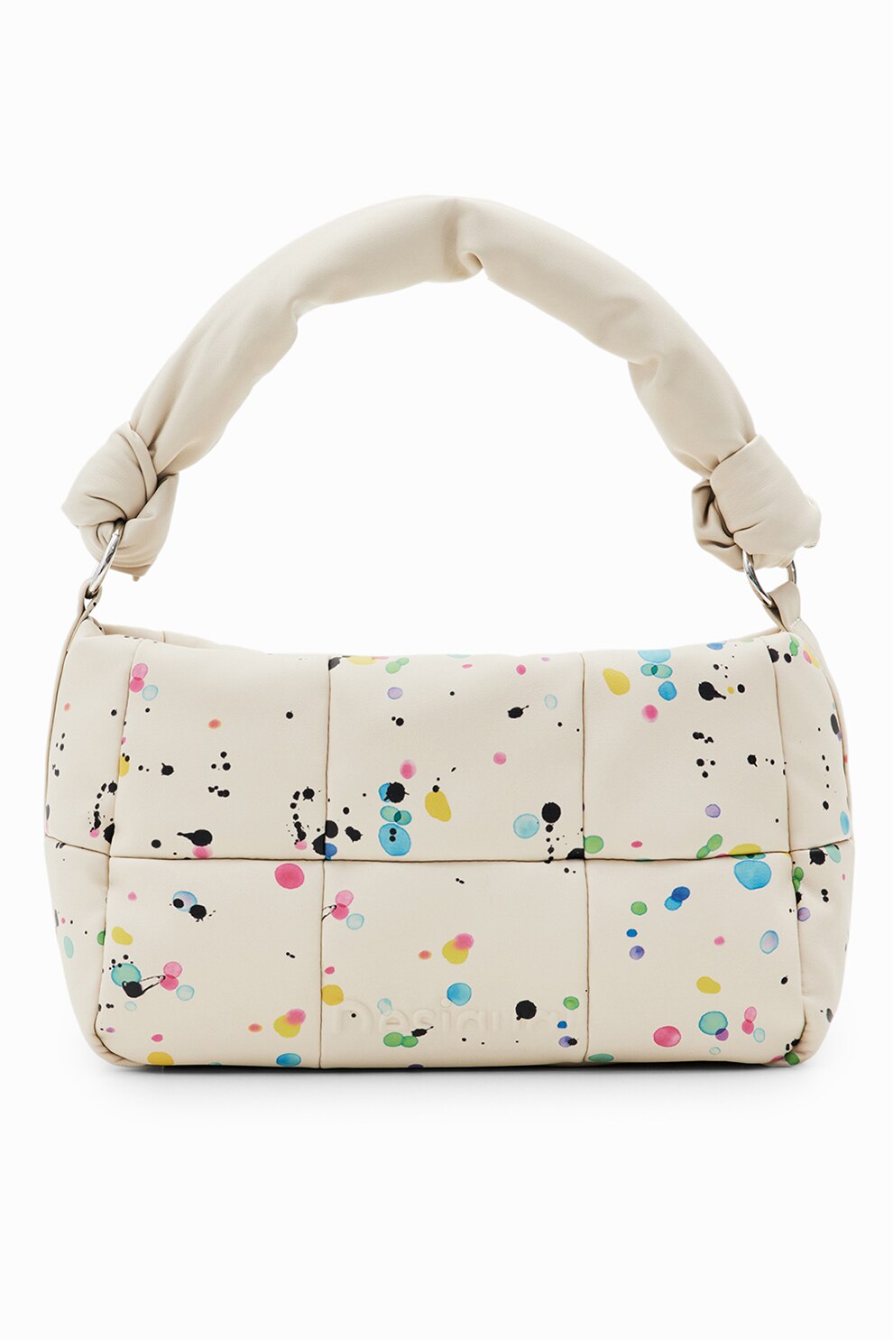 DESIGUAL, Чанта от екологична кожа с презрамка и ватиран модел Splatter ...