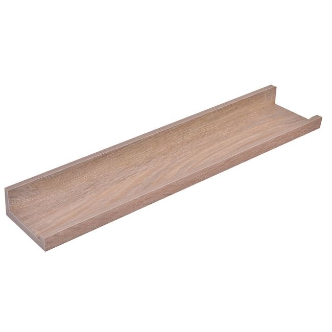 Raft de perete, AntUlu®, lemn, Stejar, 48x10x4 cm - eMAG.ro