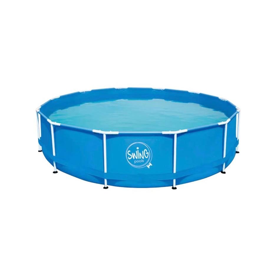 Piscina cu cadru metalic Swim & Fun, 4.75 m circumferinta si 1.22 m ...