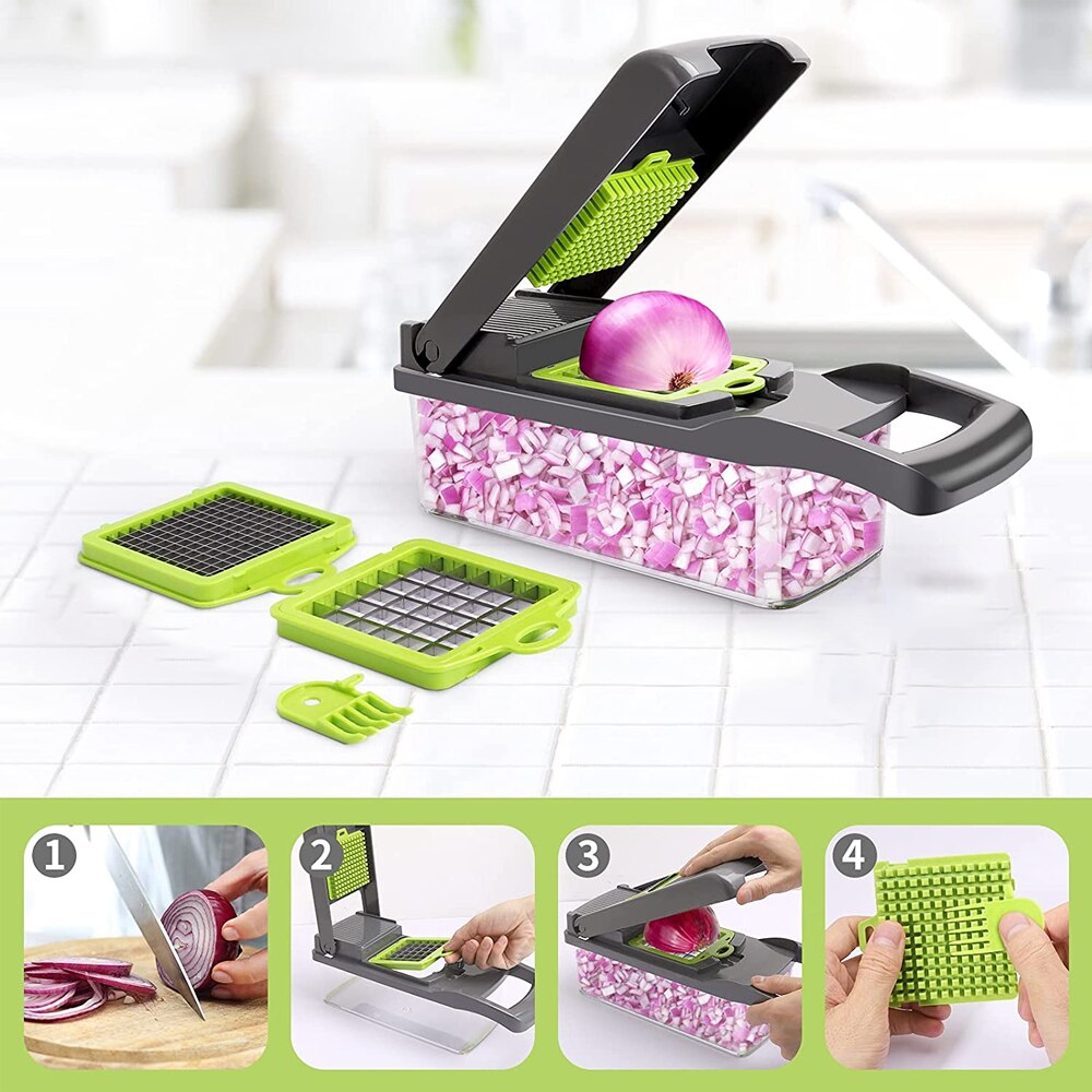 Ренде Zenino, 15в1, Плодове, Зеленчуци, Сирена, Неръждаема стомана, Многофункционално, 20 части ...