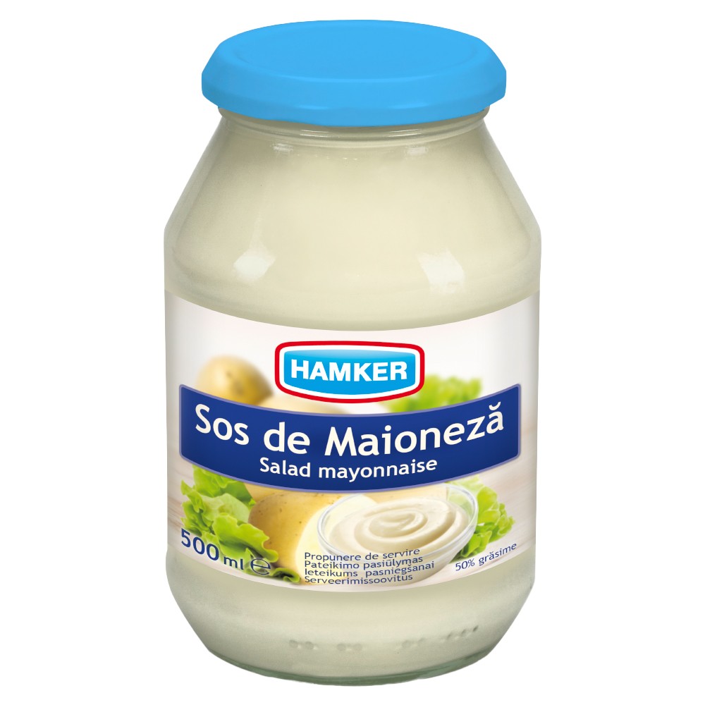 Set 2 x Maioneza Clasica 50% Grasime, Hamker, 500 ml - eMAG.ro