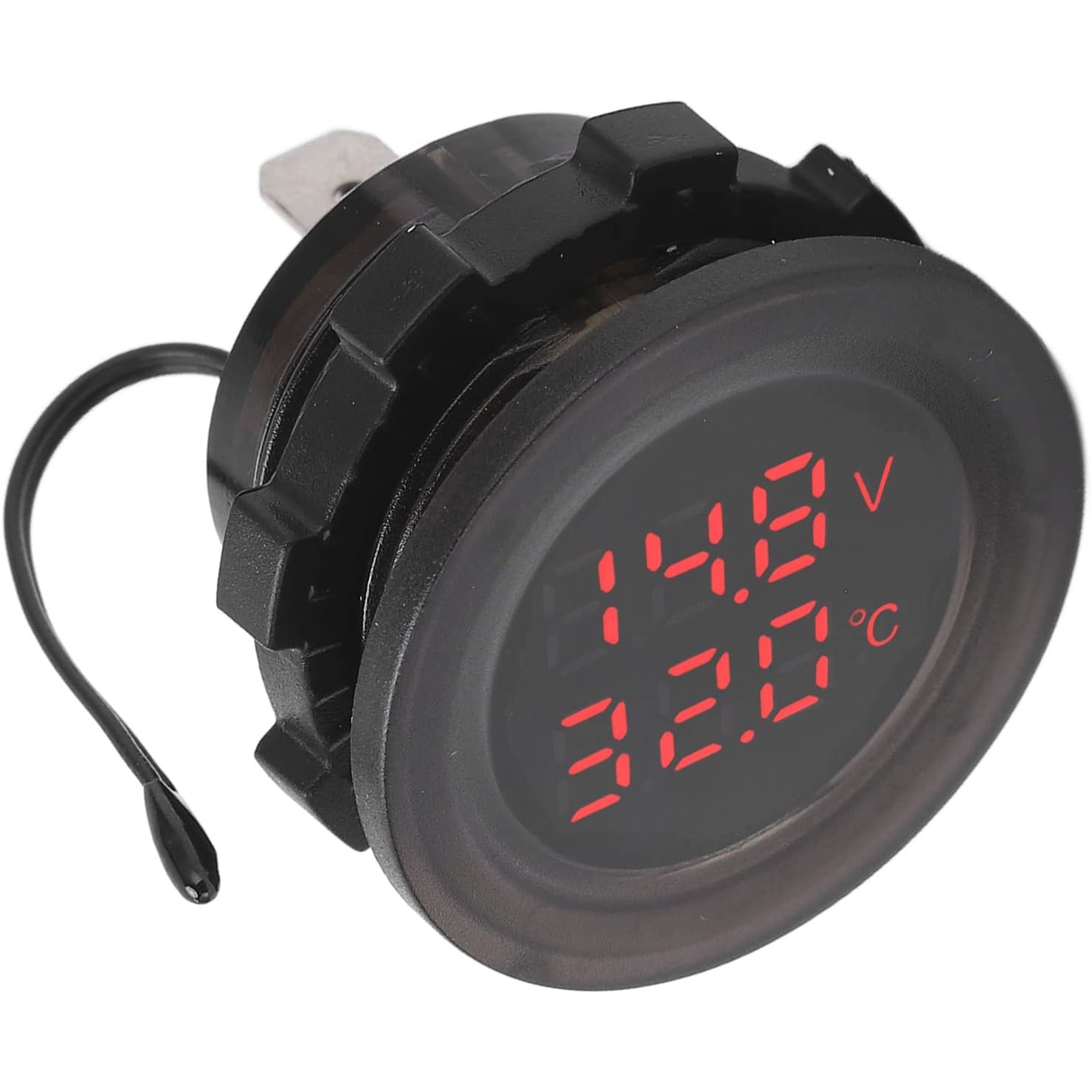 Termometru digital, Metal, Pentru interior, Afisaj LCD, Negru - eMAG.ro