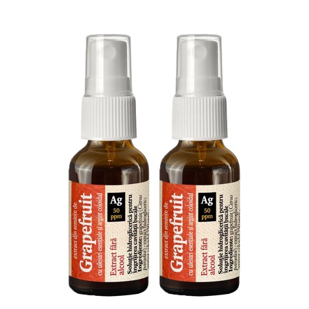 Set 2 x Solutie Hidroglicerica Spray cu Grapefruit si Argint Coloidal ...