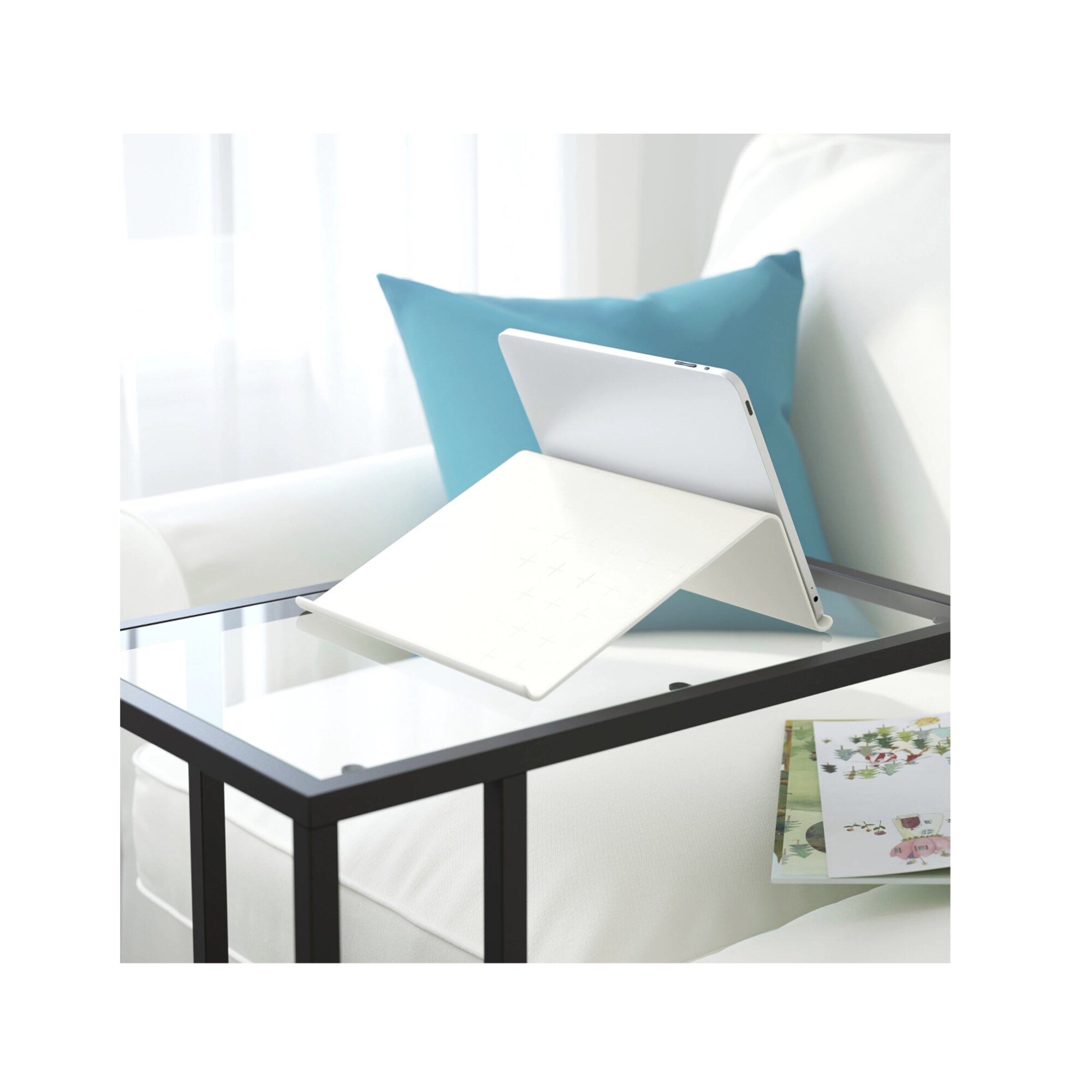 Suport pentru tableta din plastic-ABS universal, Alb - eMAG.ro