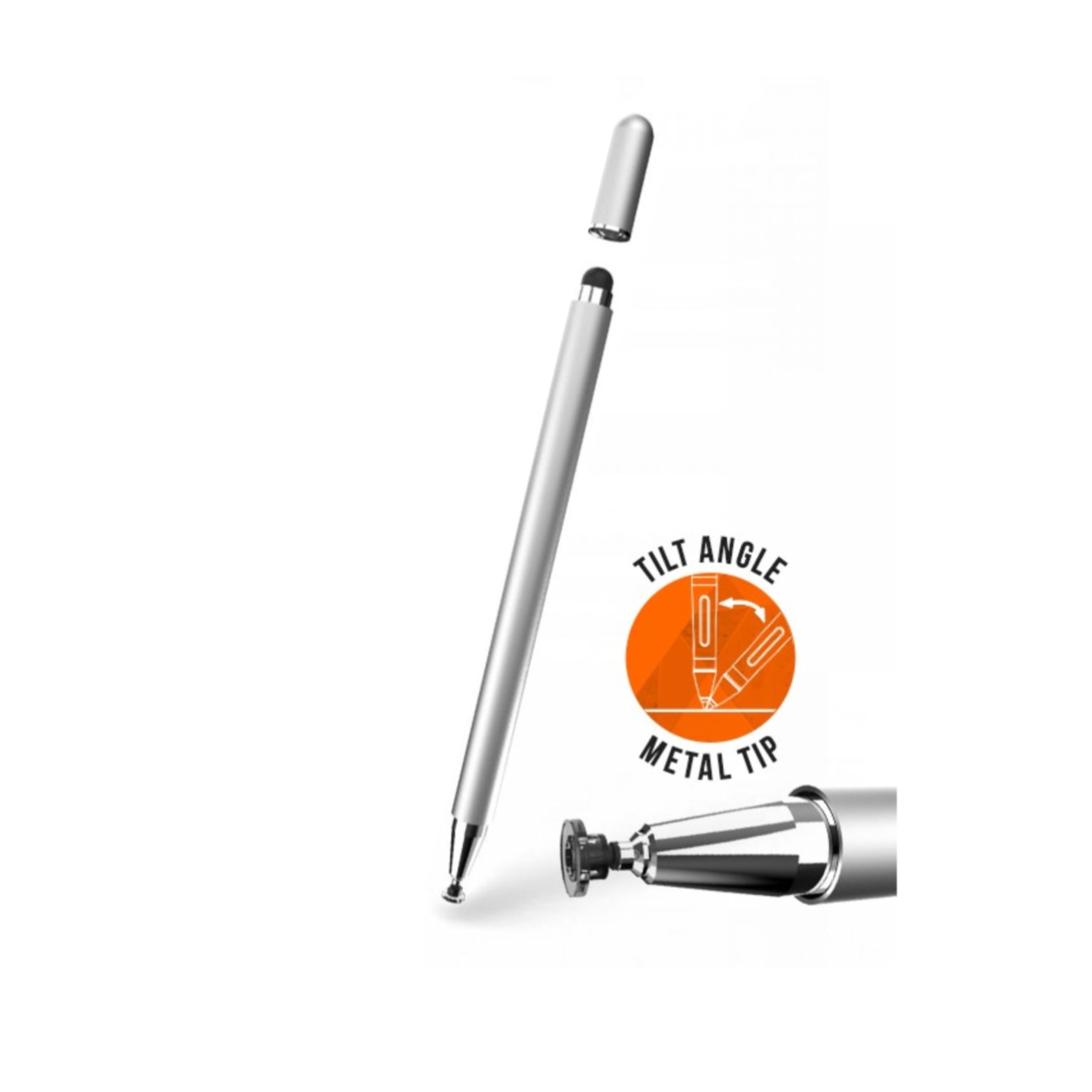 Creion Stylus Pen, 15 cm, Silver - eMAG.ro