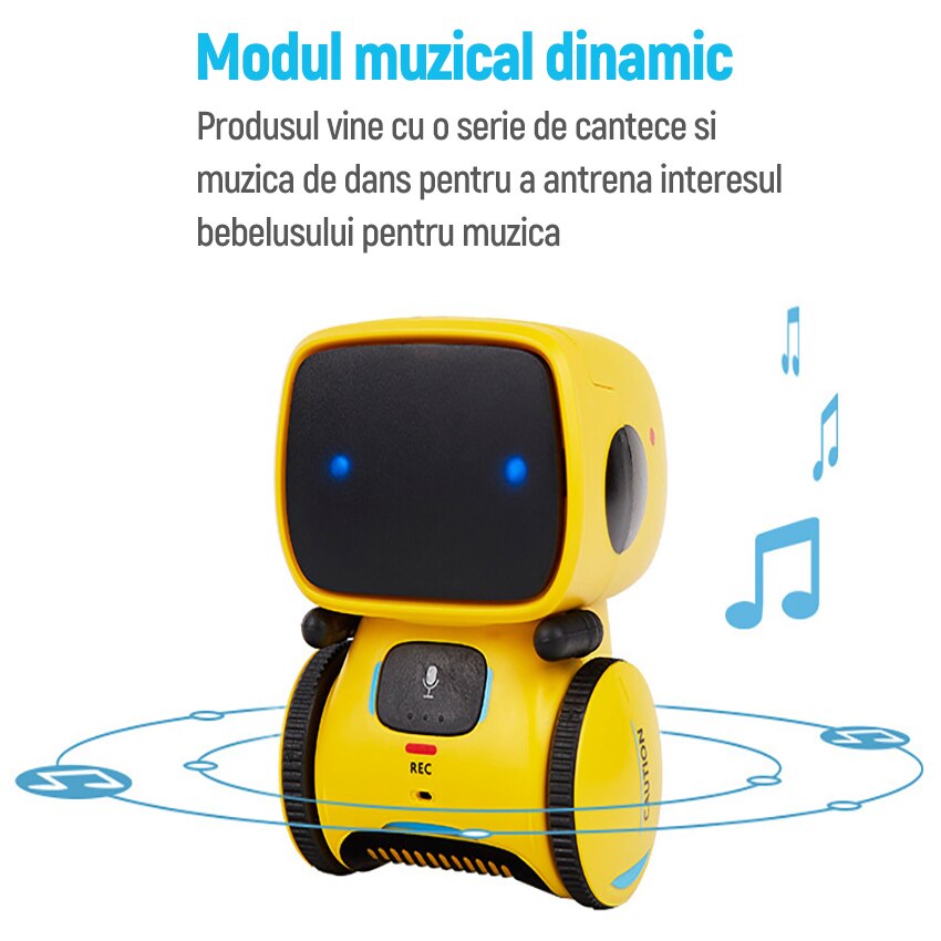 Robot inteligent cu senzor, sundiguer, Interactiv, Control vocal ...