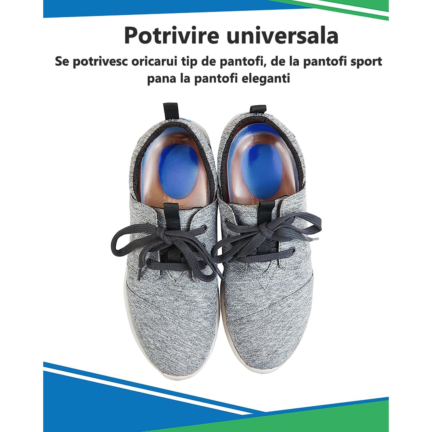 Set 2 Talonete Ortopedice din Gel Pentru Calcai, General Store, Marime ...