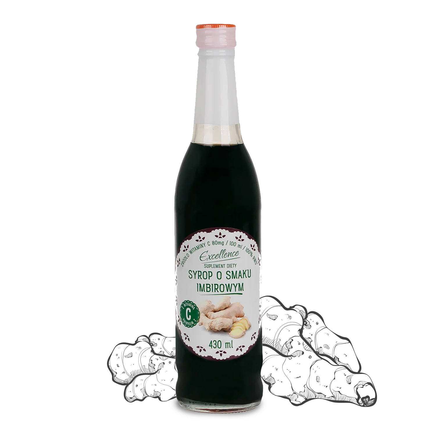 Sirop pentru imunitate cu vitamina C, Excellence, Aroma de ghimbir, 430 ...