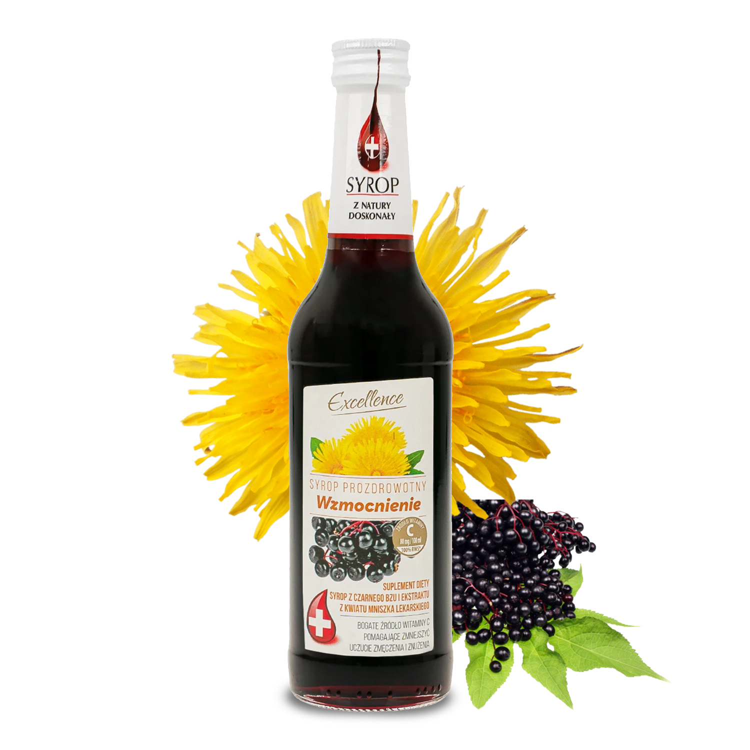 Supliment alimentar cu vitamina C, sirop de soc si extract de papadie ...