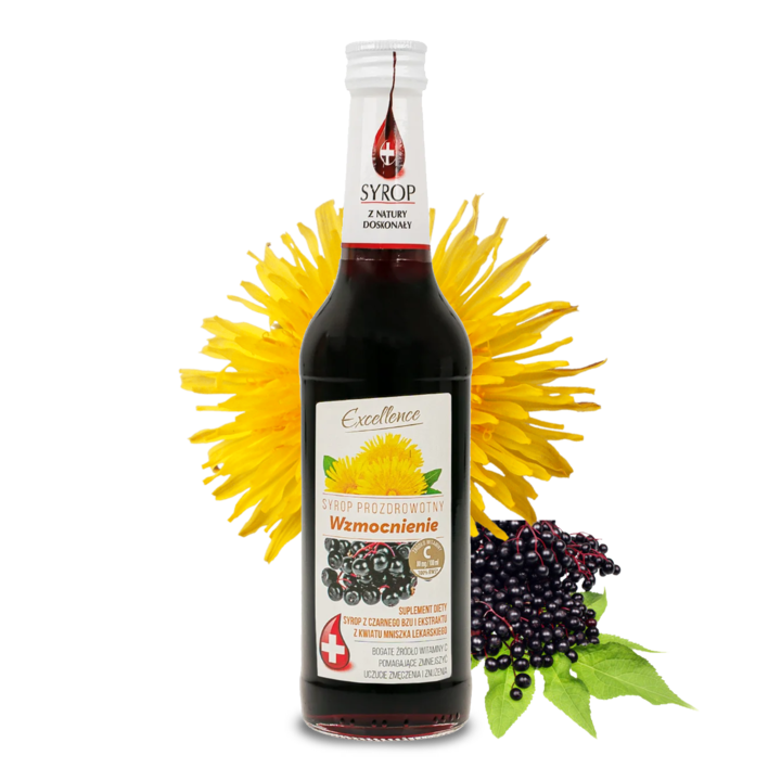 Supliment alimentar cu vitamina C, sirop de soc si extract de papadie ...