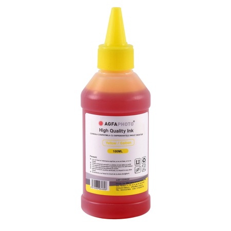 Cerneala galben (yellow) universala in flacon de 100ml cu capac ...