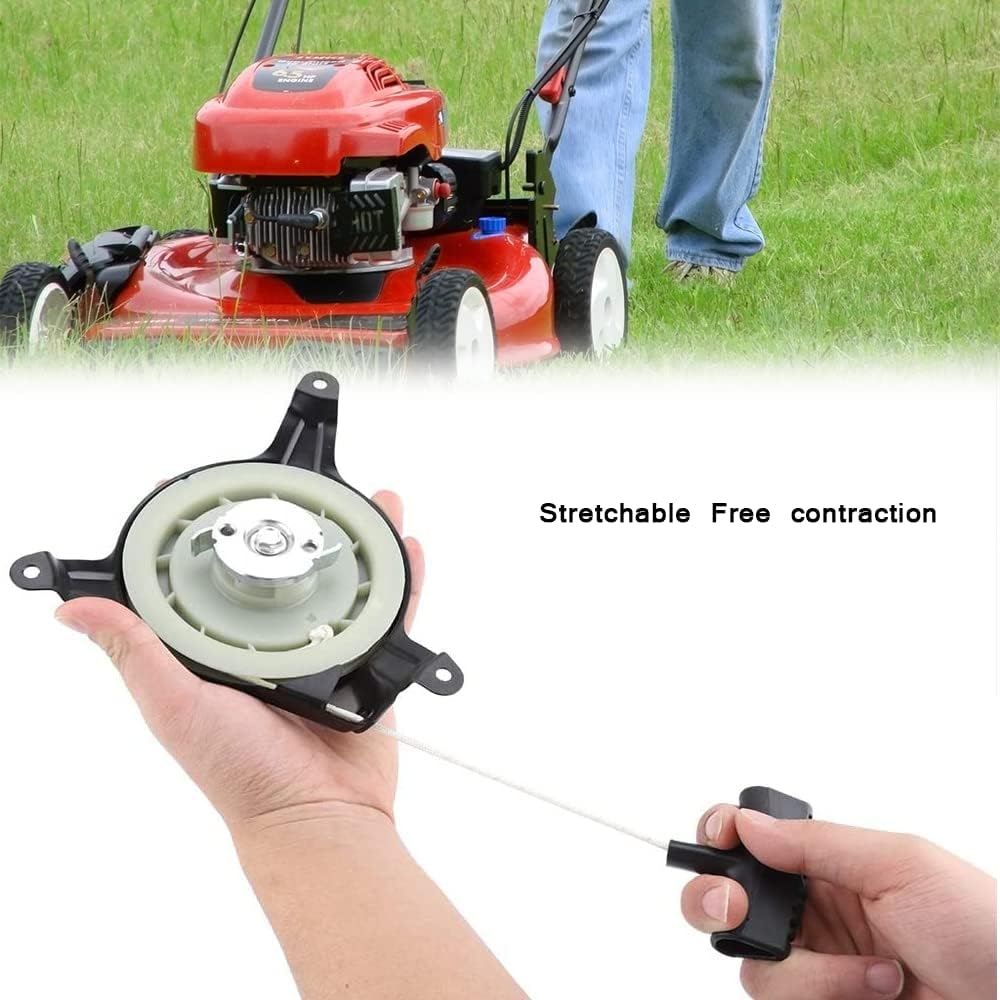 Demaror masina de tuns iarba, Plastic/Metal, Negru/Alb - eMAG.ro