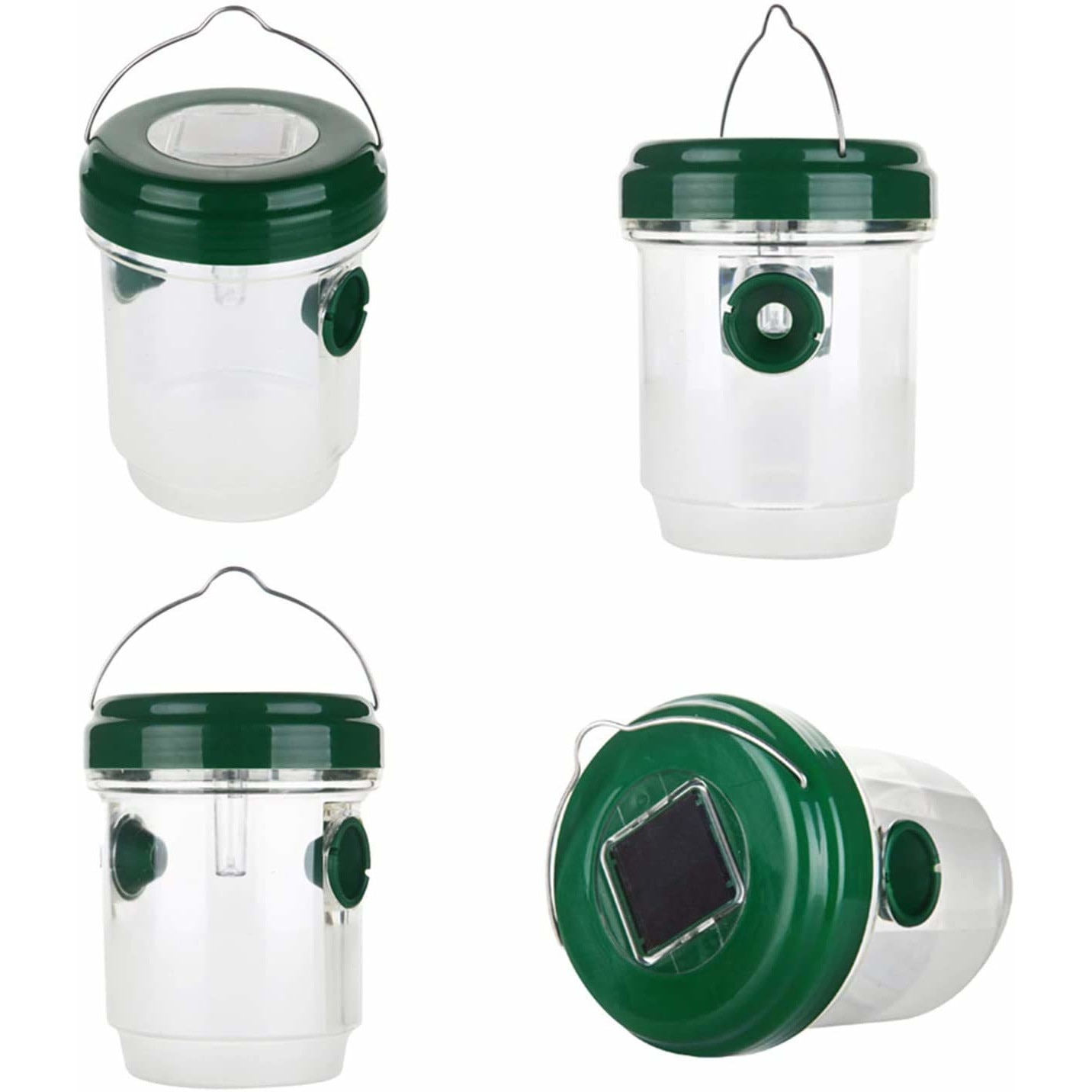 Set 2 capcane solare pentru viespi, Plastic, LED, Verde - eMAG.ro