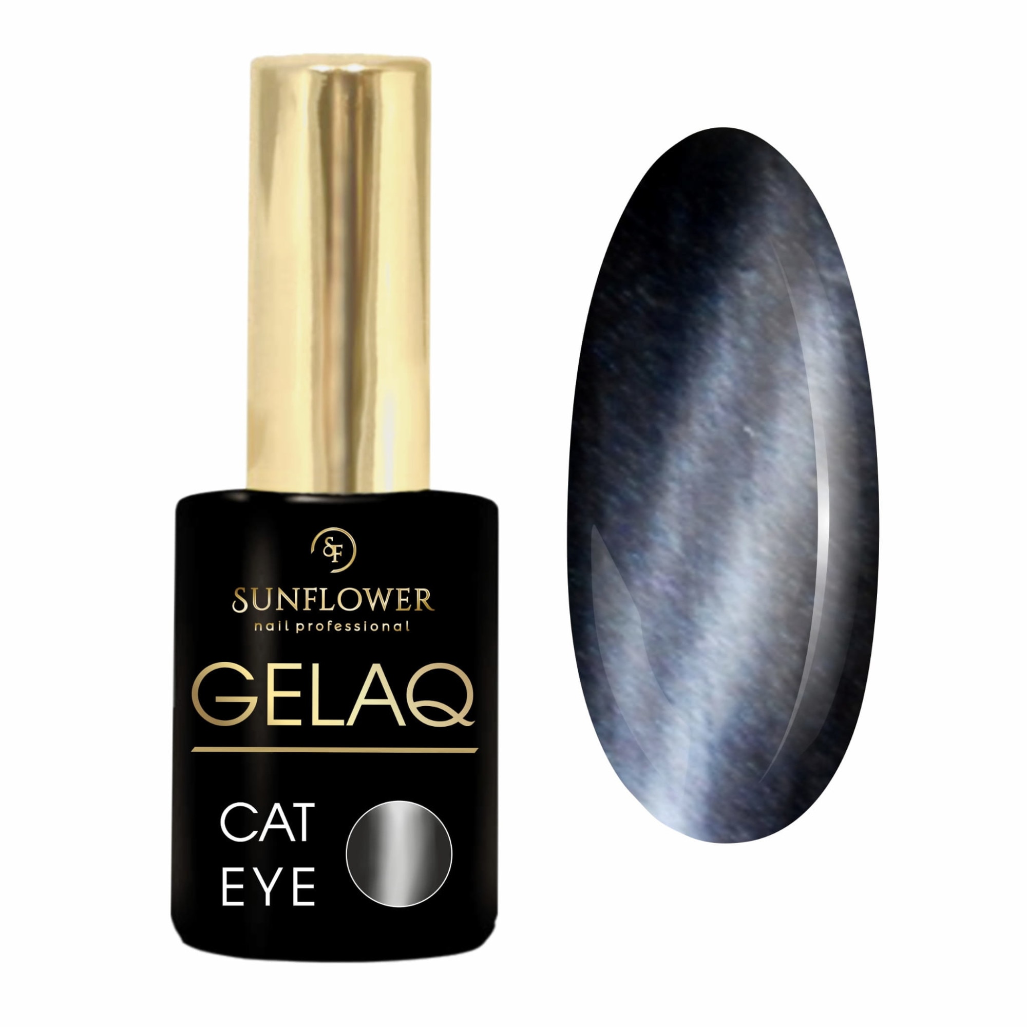 Oja magnetica UV tip cat eye, Sunflower, Nuanta 04, Gri - eMAG.ro