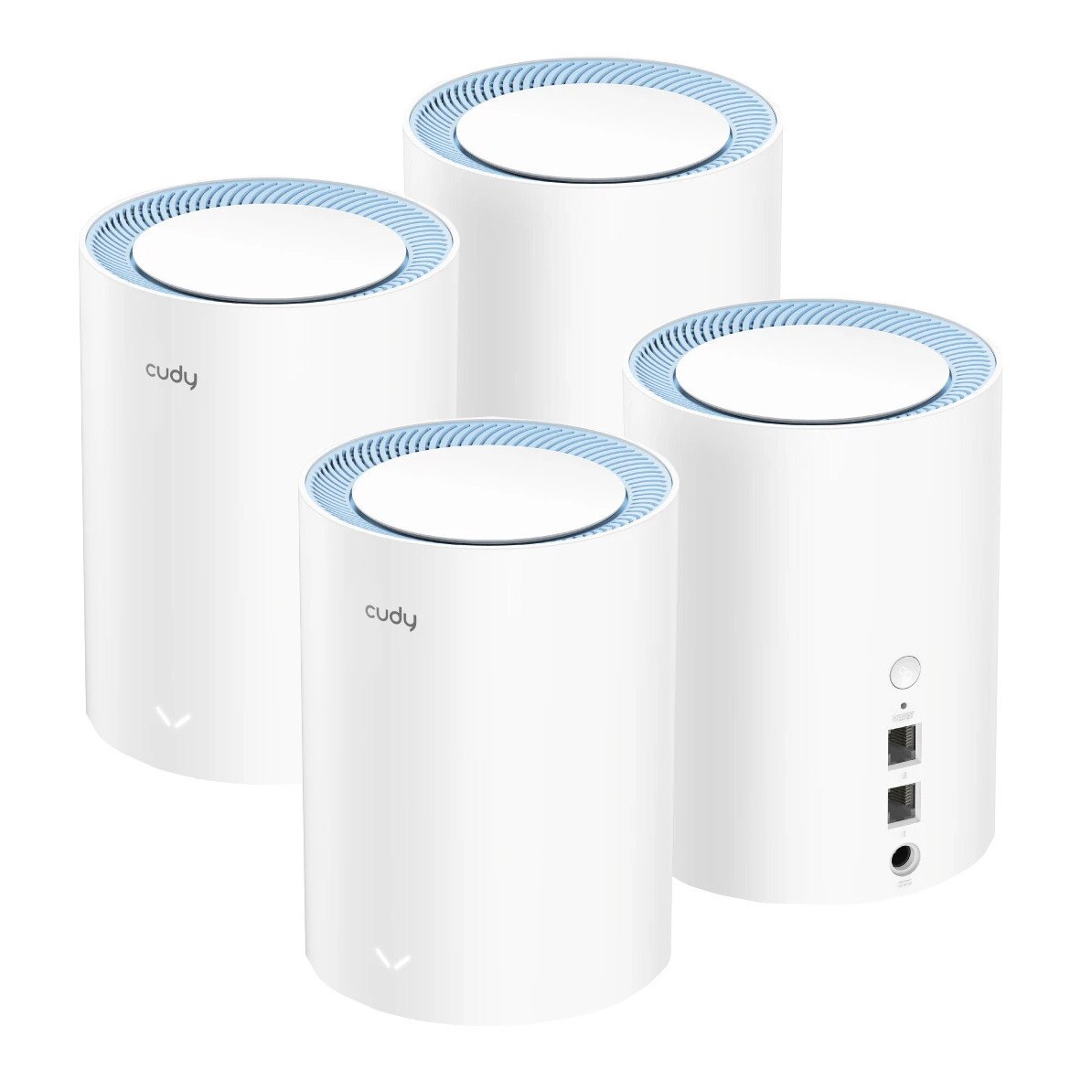 Set 4 buc router, Cudy, Mesh, M1200 LAN/WAN Wi-Fi 5, AC1200, Alb - eMAG.ro